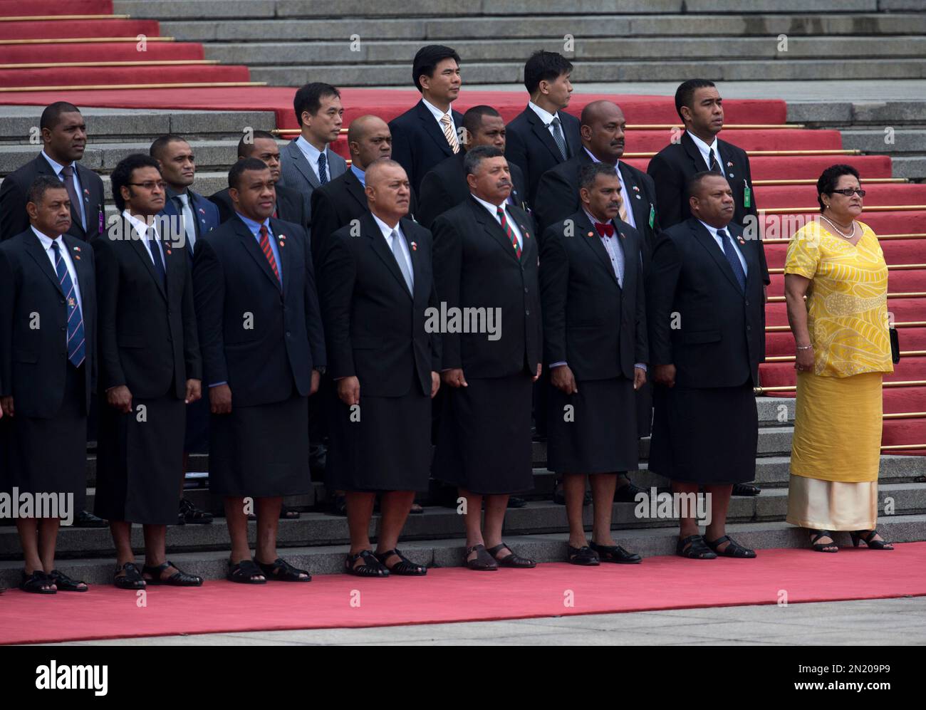 Maria Makitalena, wife of Fiji's Prime Minister Josaia Voreqe ...