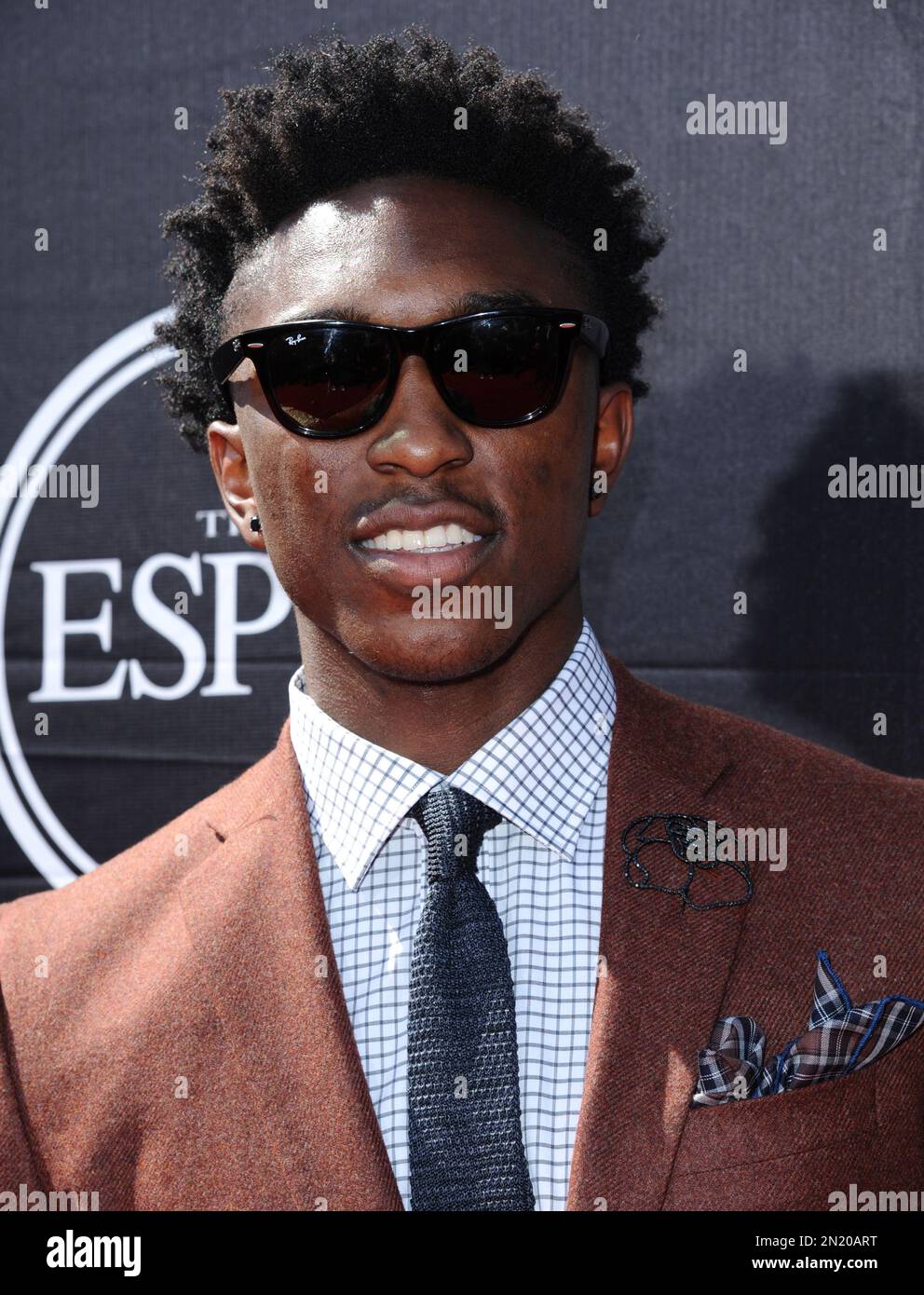 Professional basketball player Stanley Johnson arrives at the ESPY ...