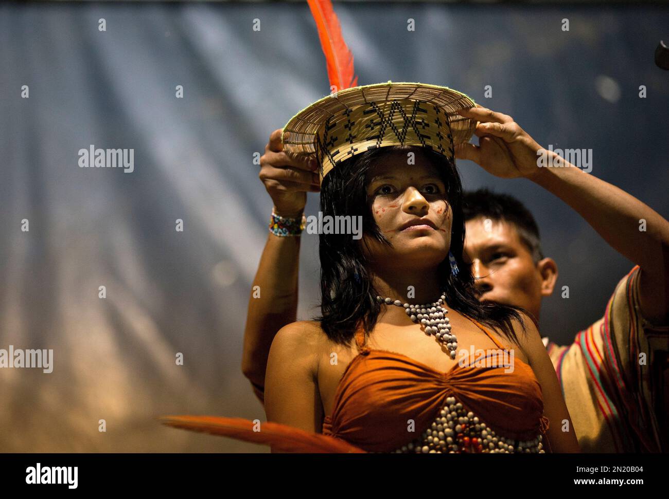 In this June 23, 2015 photo, Beysi Anaya, 17, representing the ...