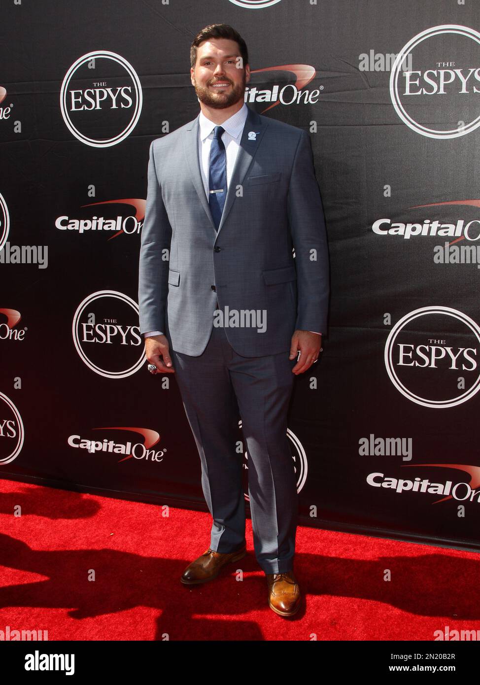 NFL player Dan Connolly arrives at the ESPY Awards at the Microsoft ...
