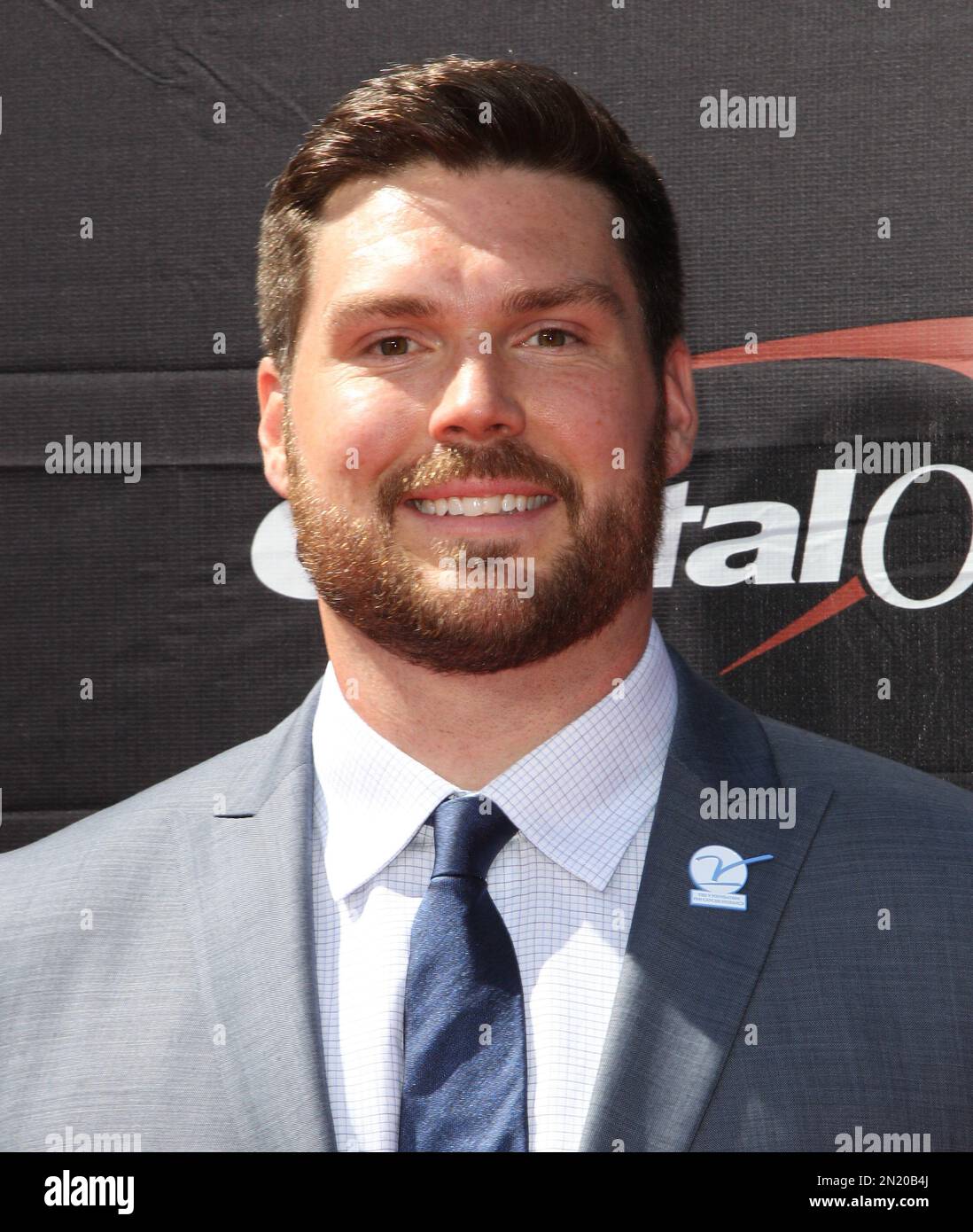 NFL player Dan Connolly arrives at the ESPY Awards at the Microsoft ...