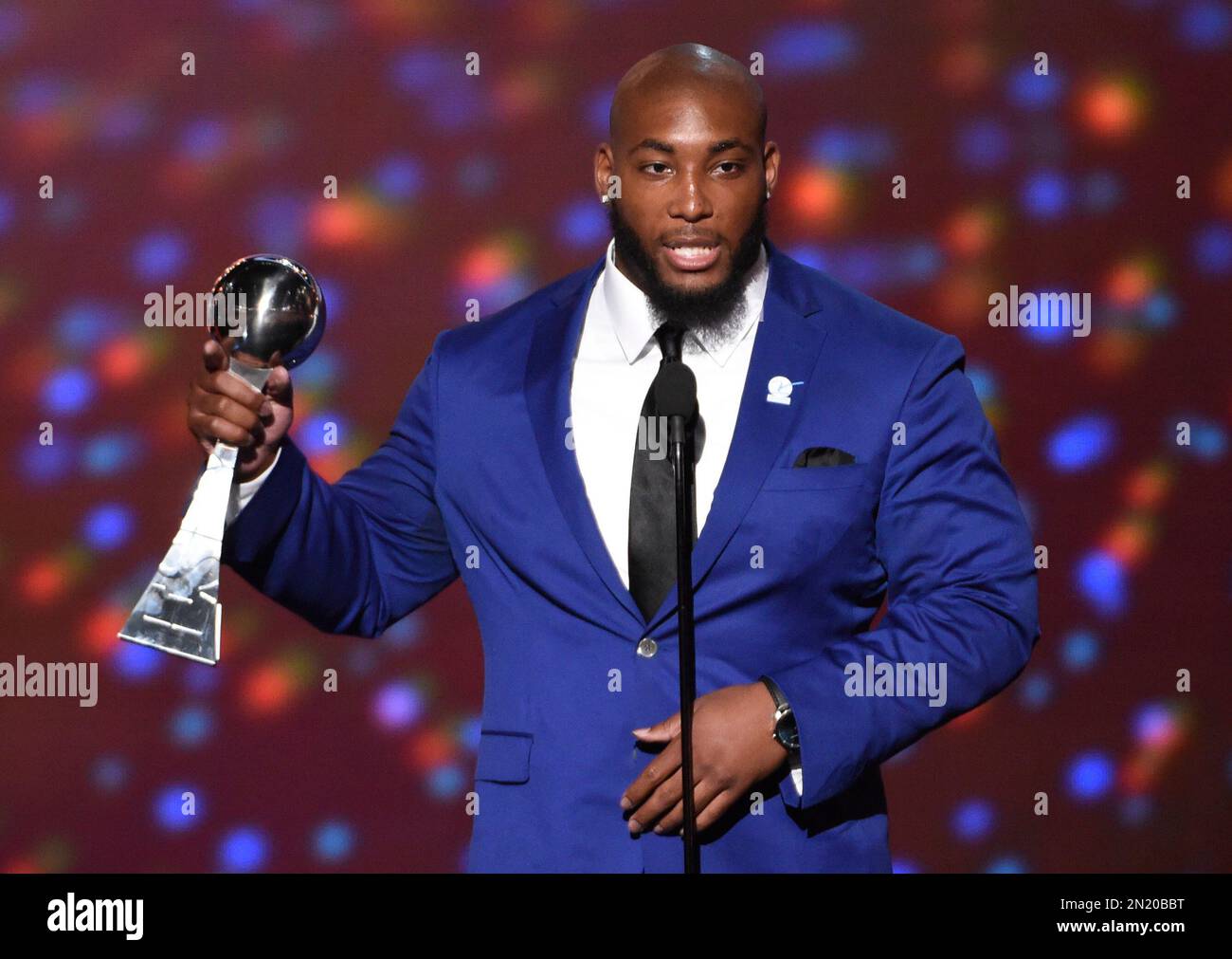 NFL player Devon Still, of the Cincinnati Bengals, accepts the Jimmy V ...