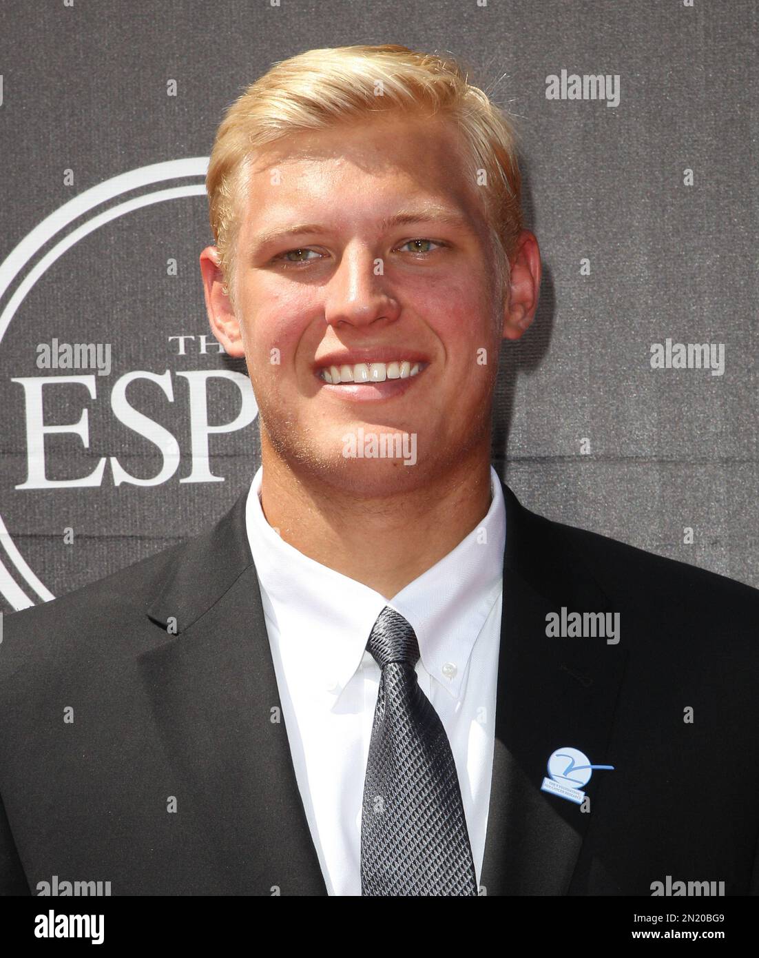 Baseball player Luken Baker arrives at the ESPY Awards at the Microsoft ...