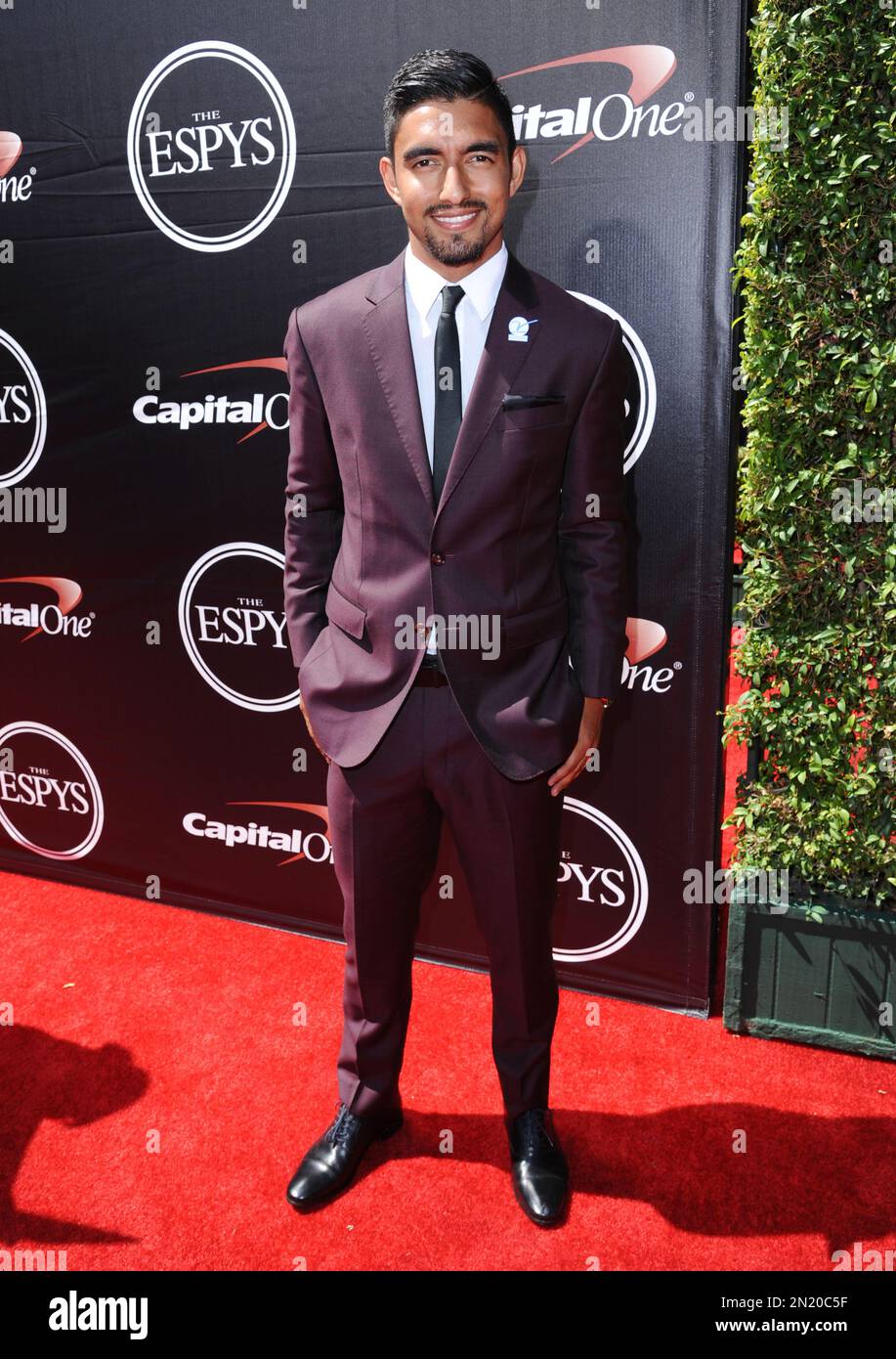 Professional soccer player A. J. DeLaGarza arrives at the ESPY Awards ...