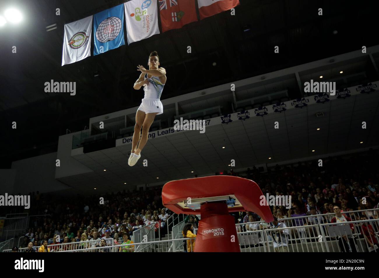 Brazil's Caio Souza performs during artistic gymnastics vault ...
