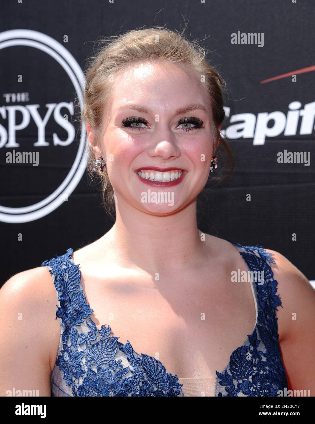 College volleyball player Micha Hancock, of Penn State, arrives at the ...