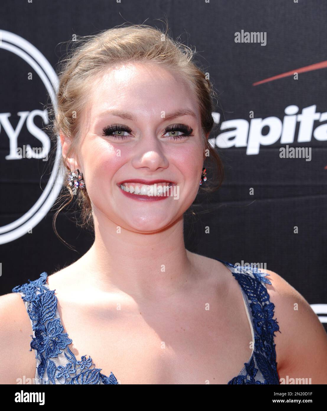 College volleyball player Micha Hancock, of Penn State, arrives at the ...