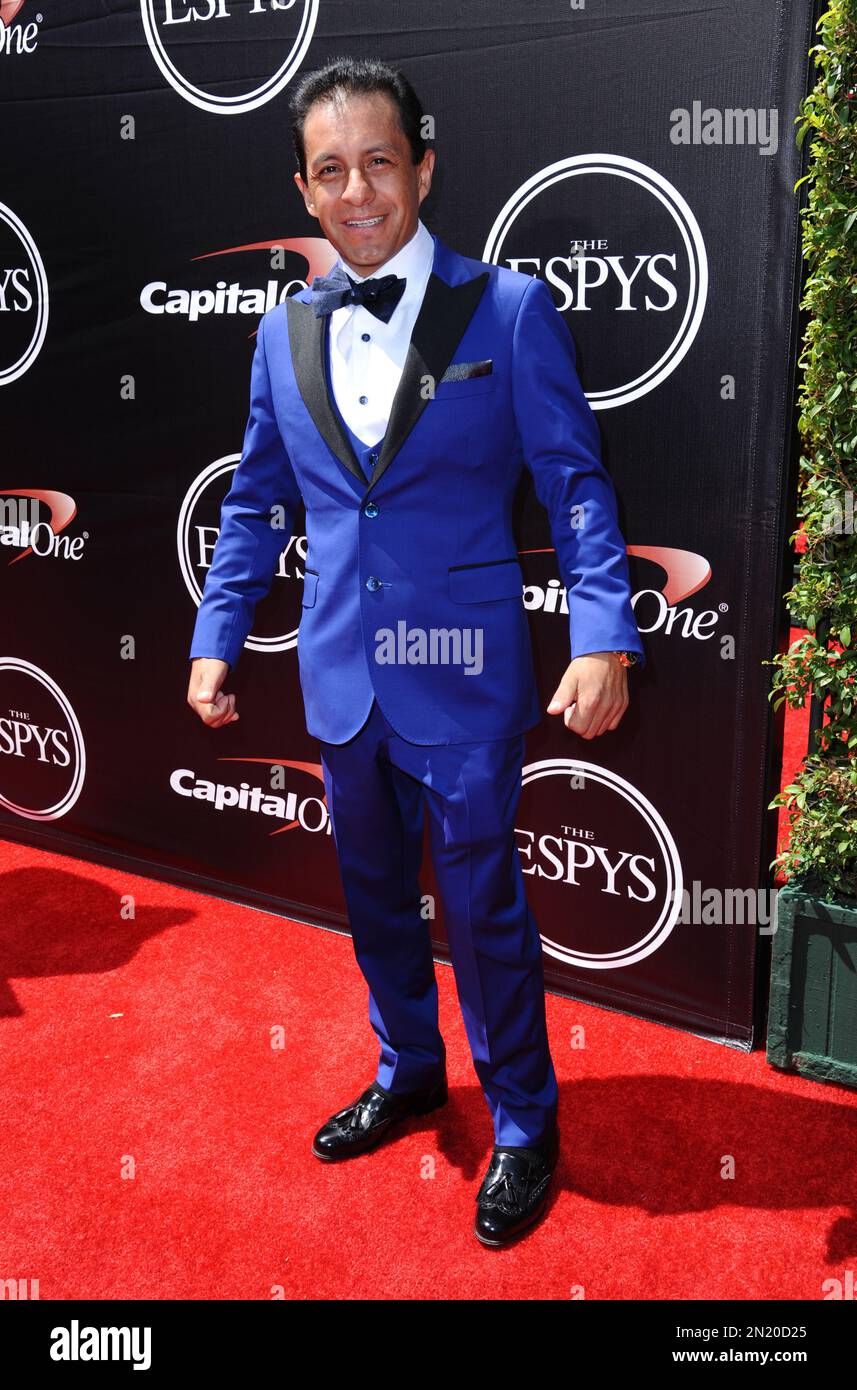 Jockey Victor Espinoza arrives at the ESPY Awards at the Microsoft ...