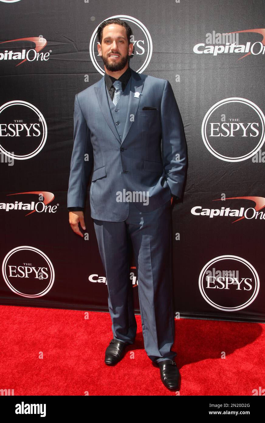 MLB player James Shields, of the San Diego Padres, arrives at the ESPY ...