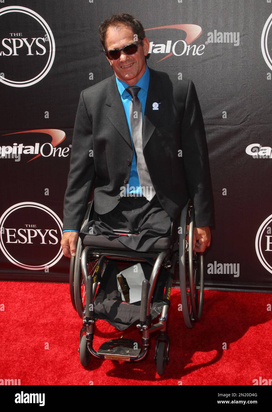 Paralympic athlete Krige Schabort arrives at the ESPY Awards at the ...