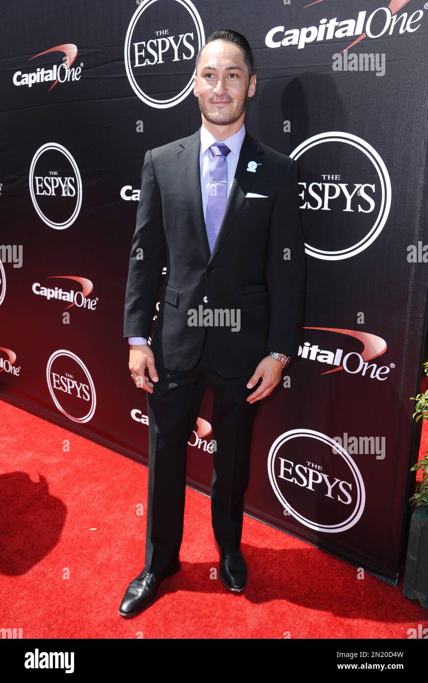 Paralympic snowboard athlete Mike Shea arrives at the ESPY Awards at ...