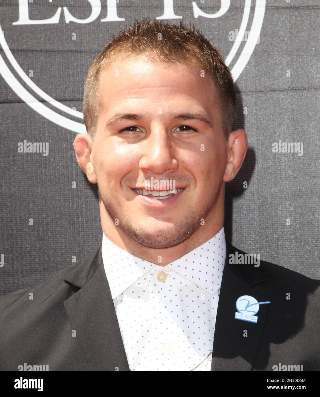 Logan Stieber, American amateur wrestler, arrives at the ESPY Awards at ...