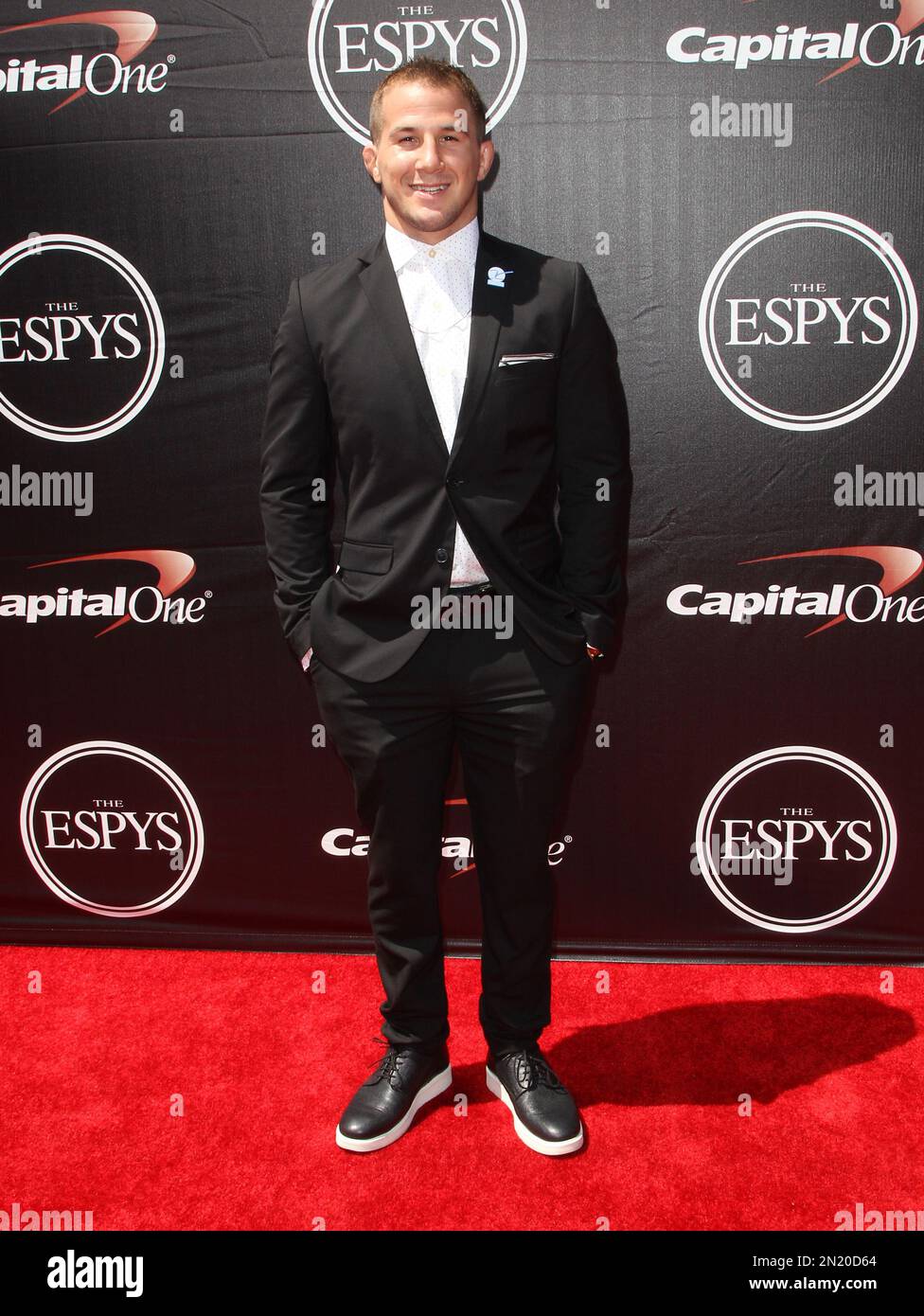 Logan Stieber, American amateur wrestler, arrives at the ESPY Awards at ...