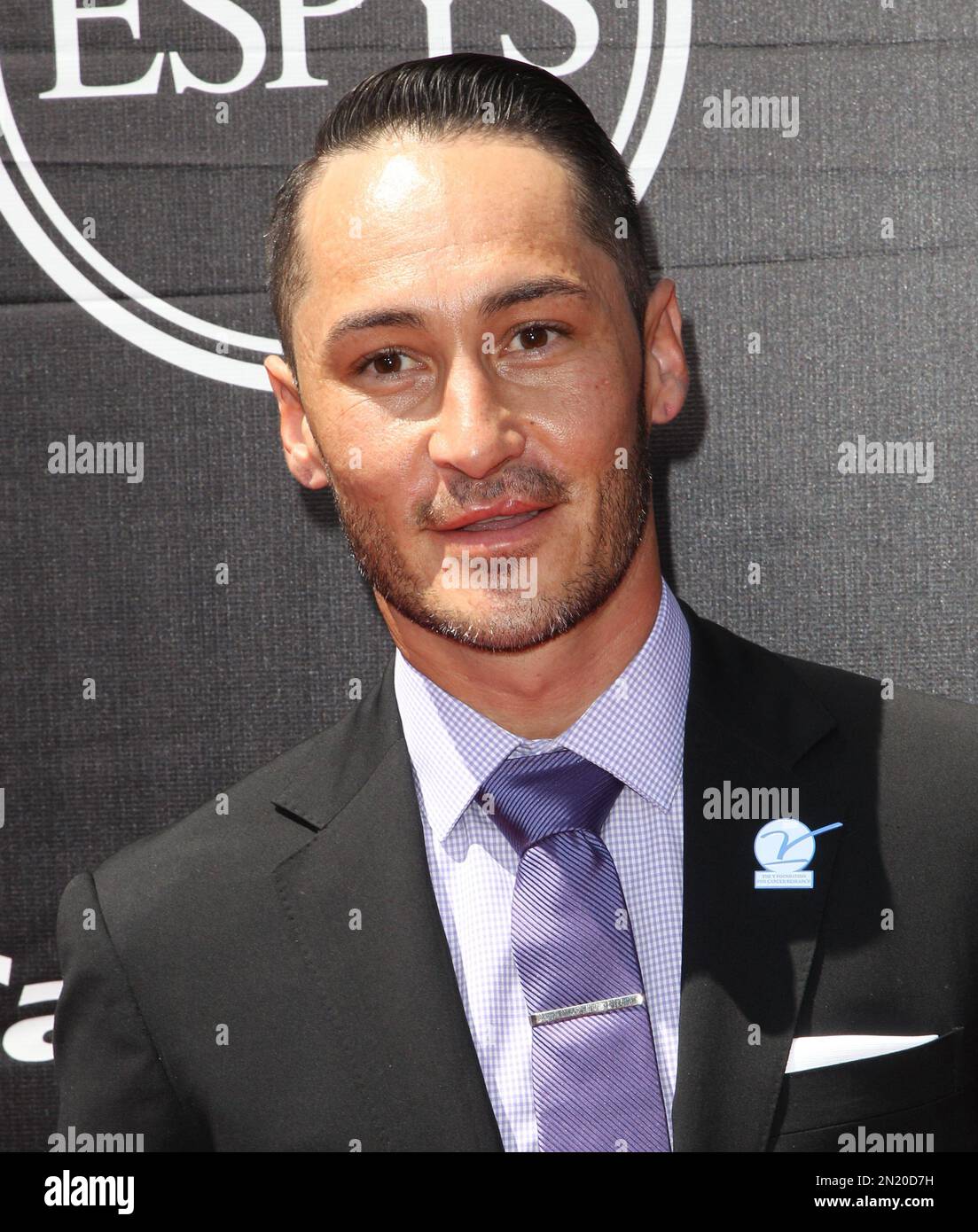 Snowboarder Mike Shea arrives at the ESPY Awards at the Microsoft ...