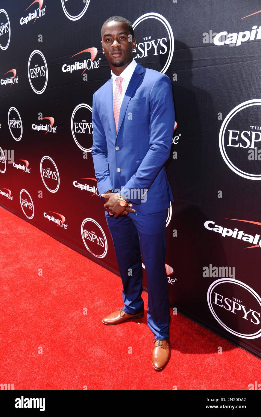 College football player Jonathan Banks arrives at the ESPY Awards at ...