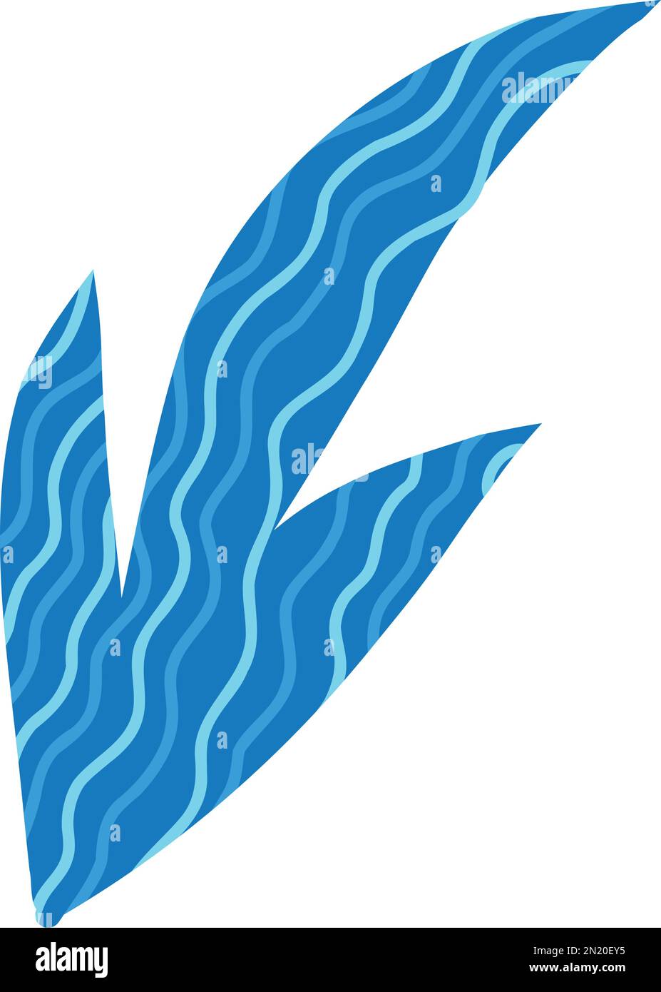 Modern abstract geometric leaf shape and plant. Simple background ...