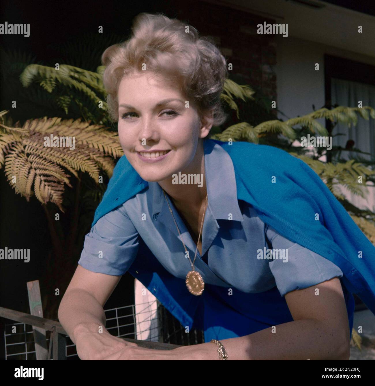 Actress Kim Novak is pictured at her home in Bel-Air, Calif., Nov. 1958 ...