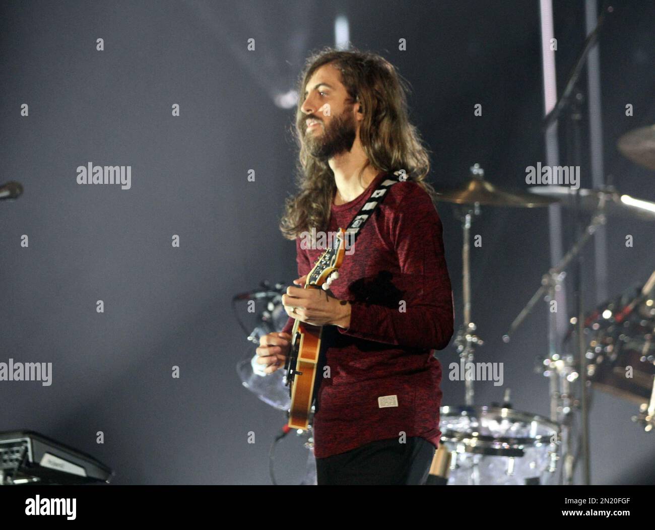 Daniel Wayne Sermon with Imagine Dragons performs during the Smoke ...