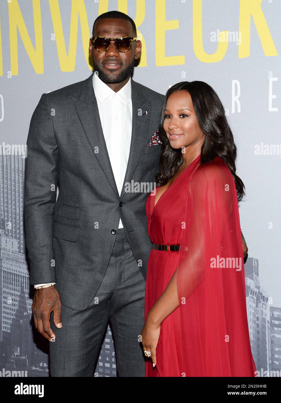 LeBron James and wife Savannah Brinson attend the world premiere of ...