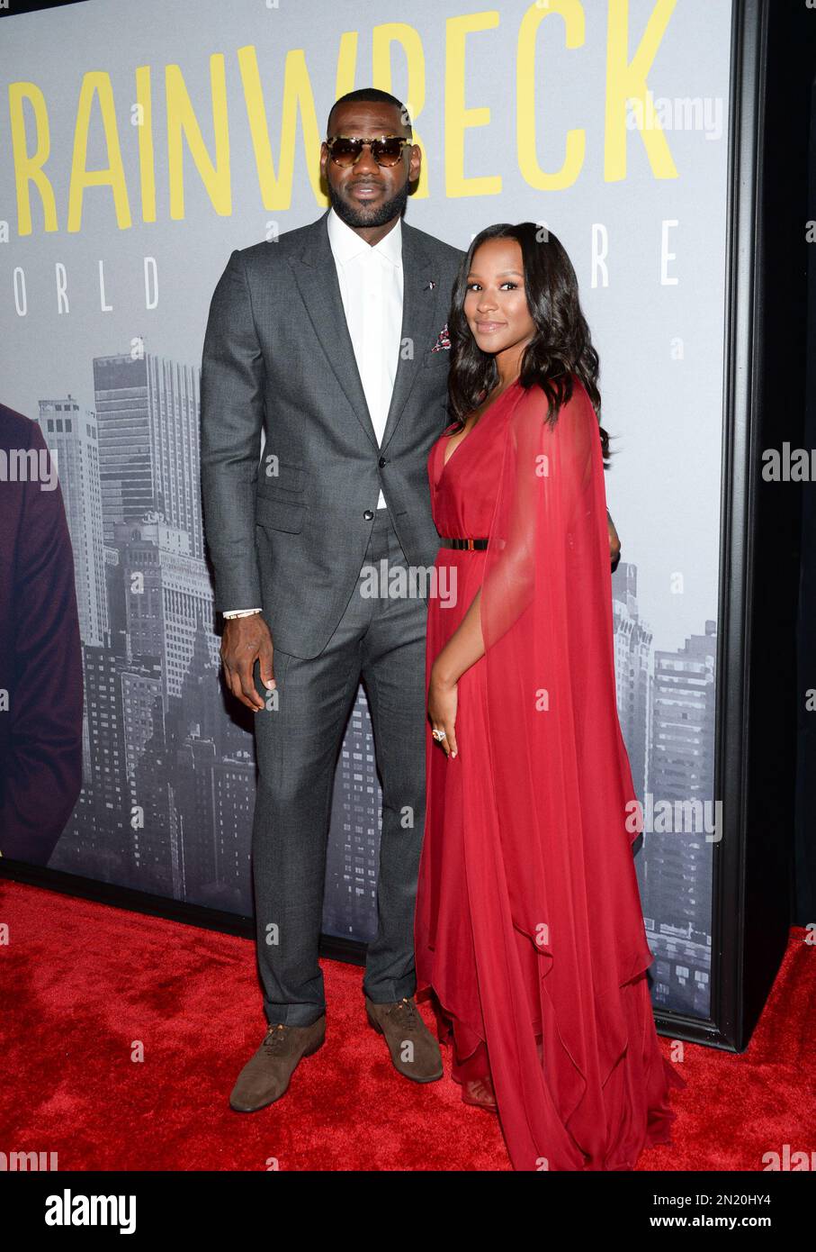 LeBron James and wife Savannah Brinson attend the world premiere of ...