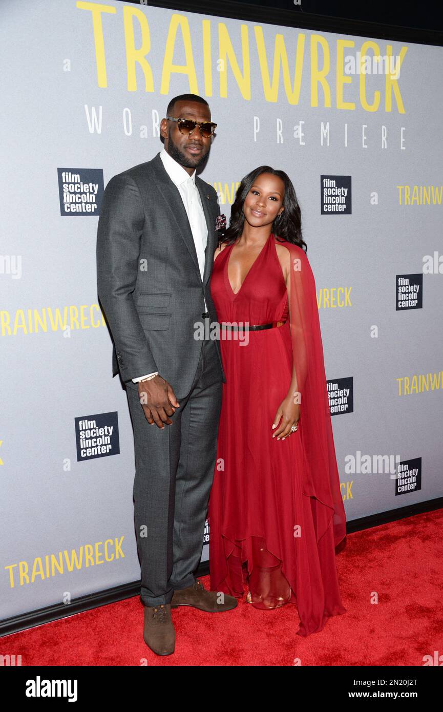 LeBron James and wife Savannah Brinson attend the world premiere of ...