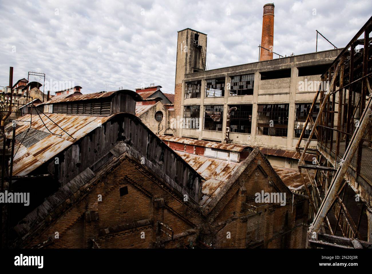 This July 6, 2015 photo shows the historic Anglo meat processing plant ...