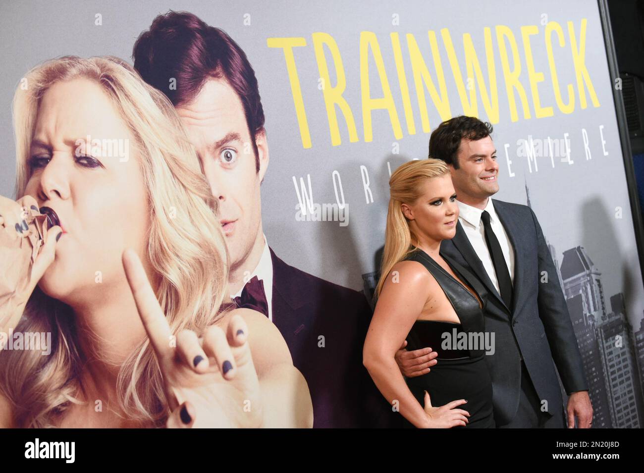 Actors Amy Schumer and Bill Hader attend the world premiere of ...