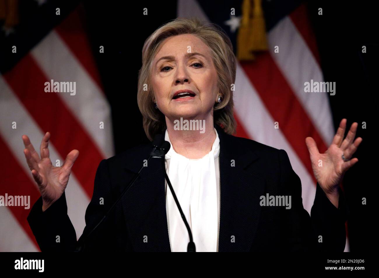 In this July 13, 2015, photo, Democratic presidential candidate Hillary ...