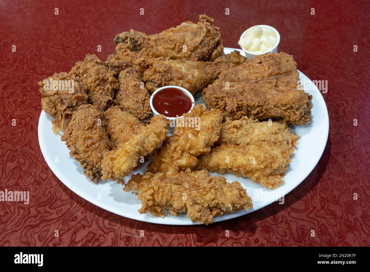 Middle East dishe culinary Still Life. A plate of breaded chicken wings ...