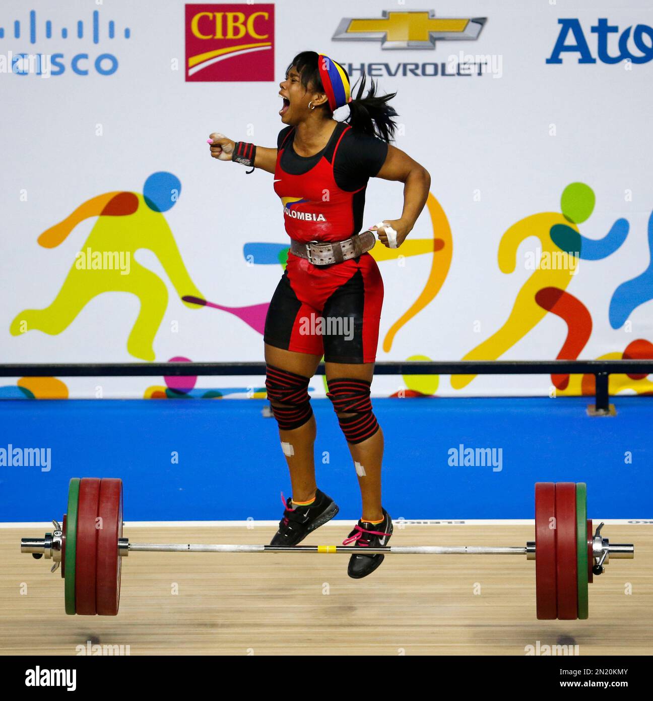 Colombia's Leidy Solis Arboleda reacts after winning the gold medal in ...