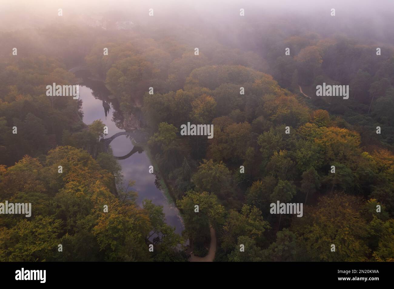 Aerial view of Devils bridge in Germany in Saxony Stock Photo - Alamy