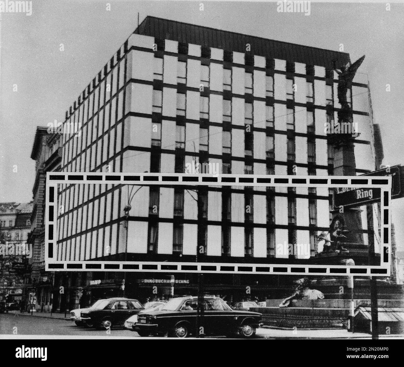 Outlined are the first two floors of the Texaco Building in downtown ...