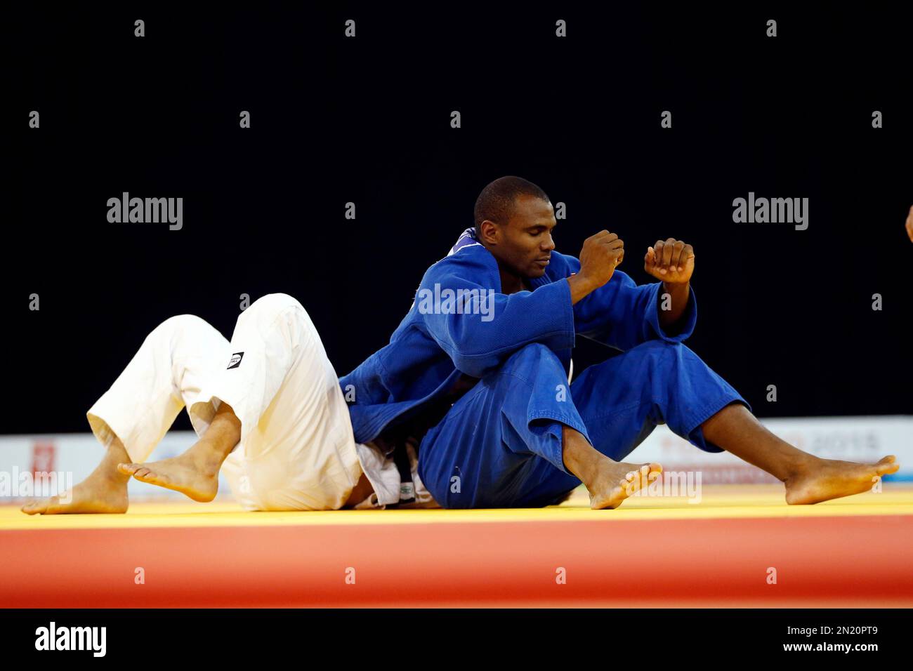 Mexico's Isao Cardenas, right, reacts after beating Chile's Rafael Romo ...