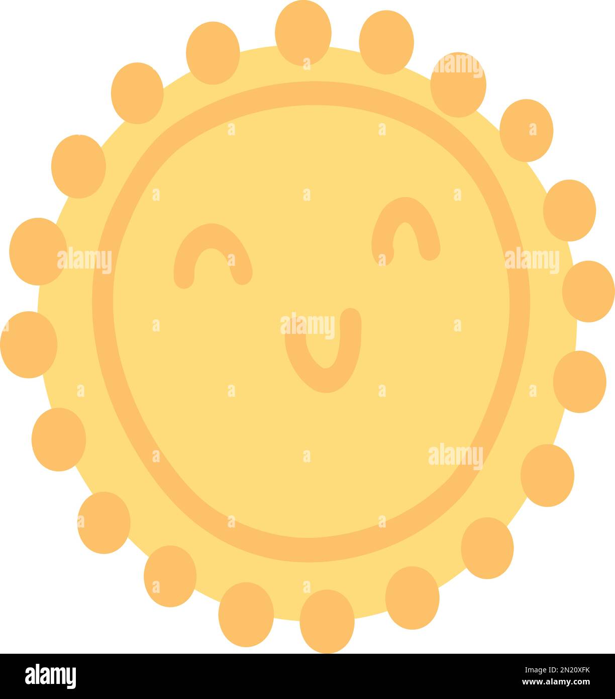 Cute colorful sun. Childish flat vector illustration collection ...