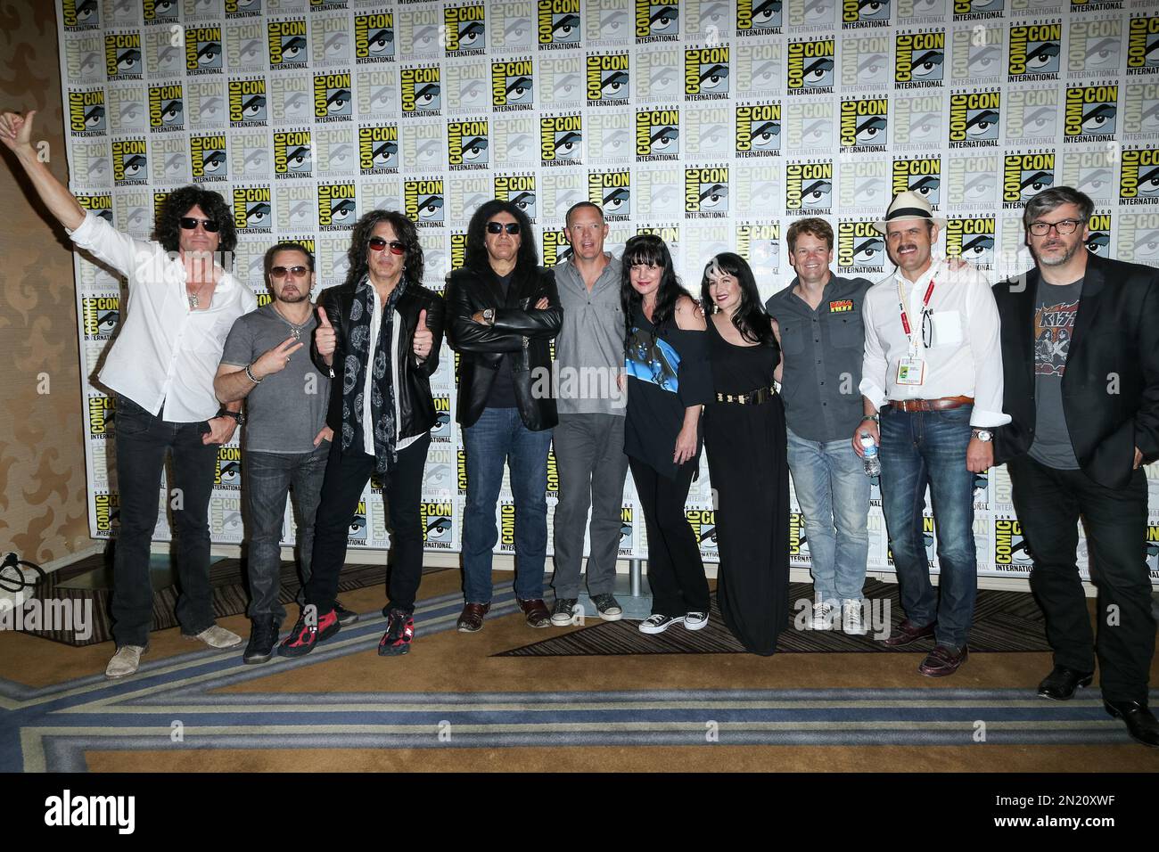 From left, Tommy Thayer, Eric Singer, Paul Stanley, Gene Simmons ...