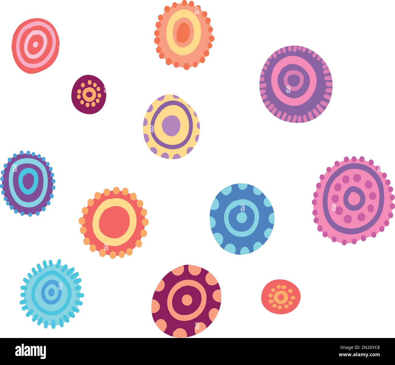 Cute colorful rainbow suns. Childish flat vector illustration ...