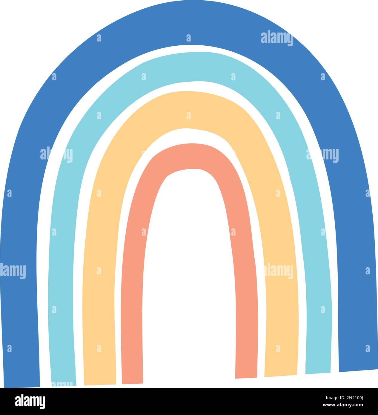 Cute colorful rainbow. Childish flat vector illustration collection ...