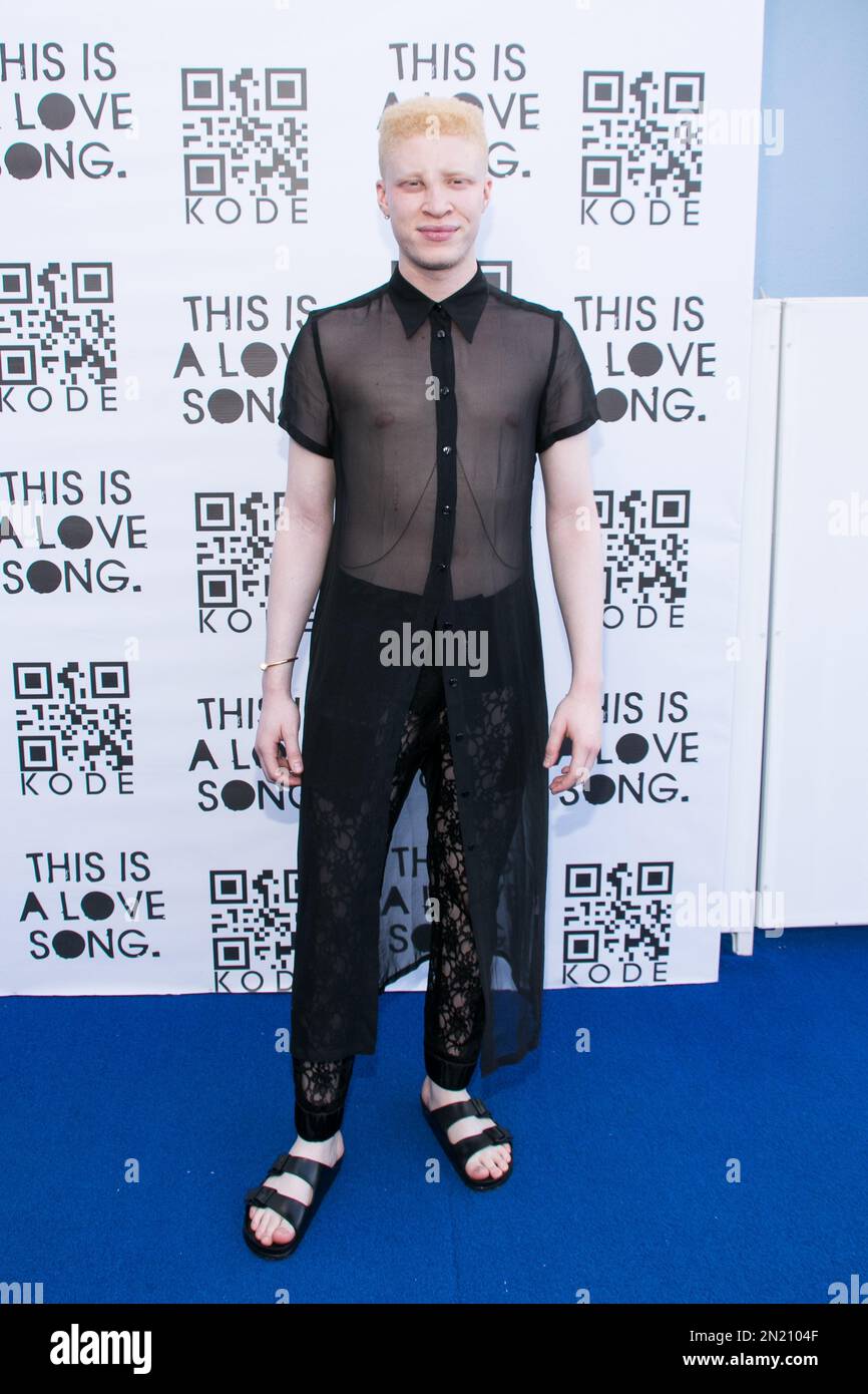Model Shaun Ross arrives at the KODE 6 Party held at The Standard on ...