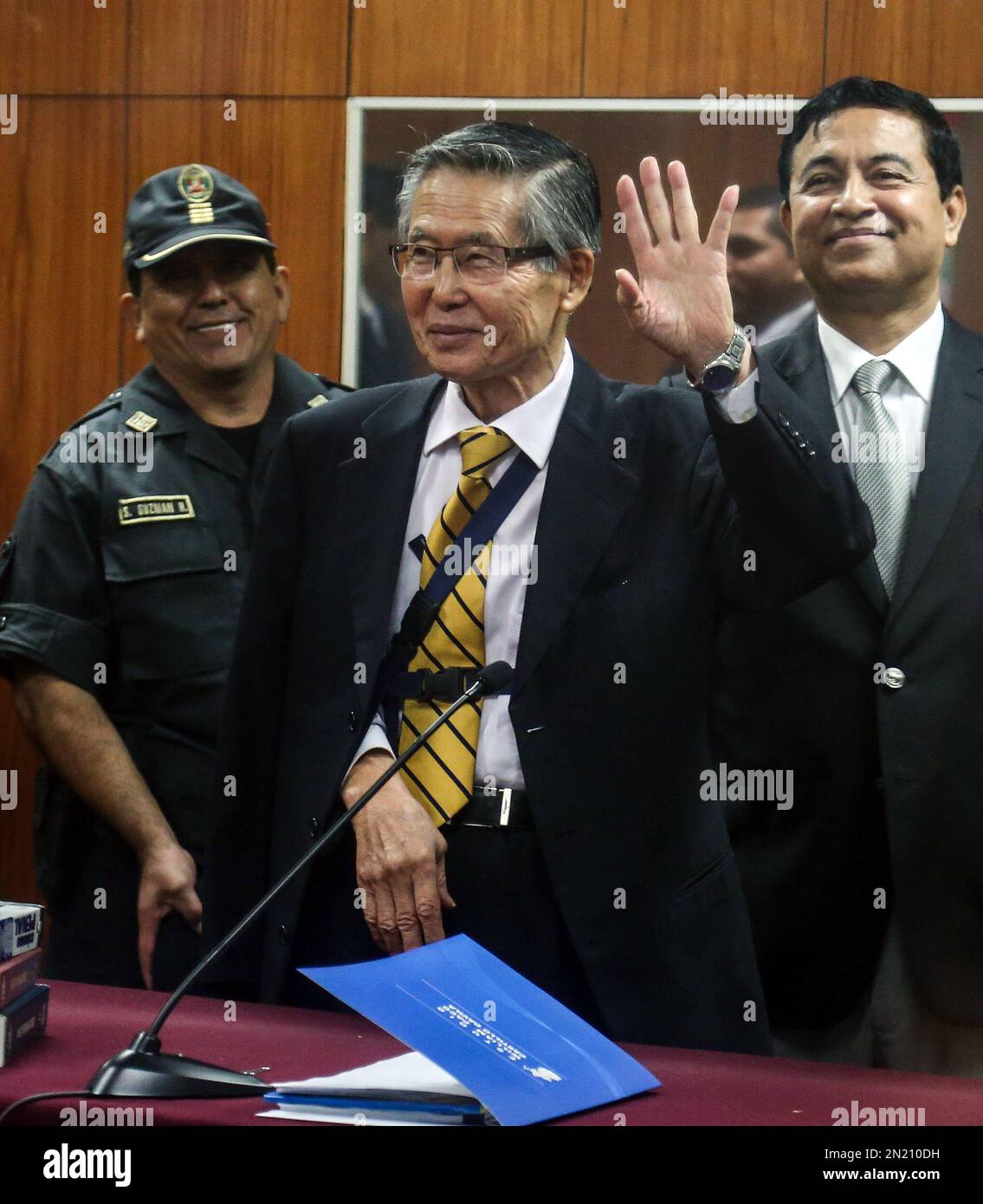 In this Wednesday, July 8, 2015, photo, Peru's former President Alberto ...