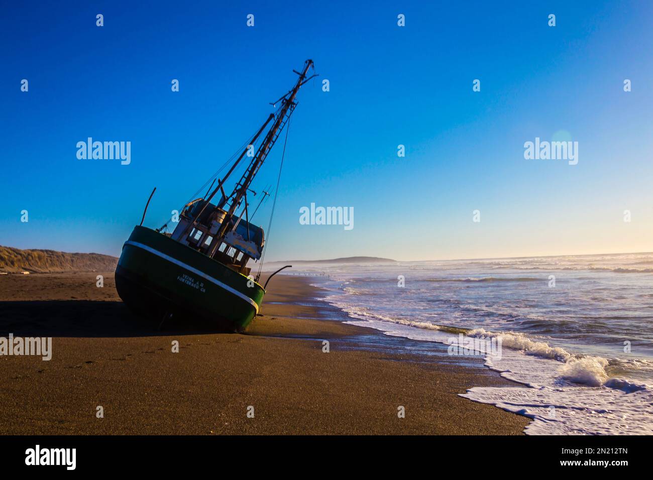 Old wooden boat wrecked hi-res stock photography and images - Alamy