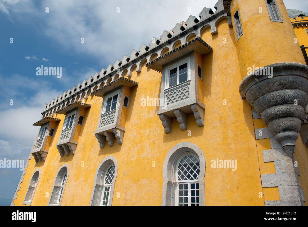 Belvedere balcony, Pena Palace, Sintra, Lisboa, Portugal, Europe Stock ...