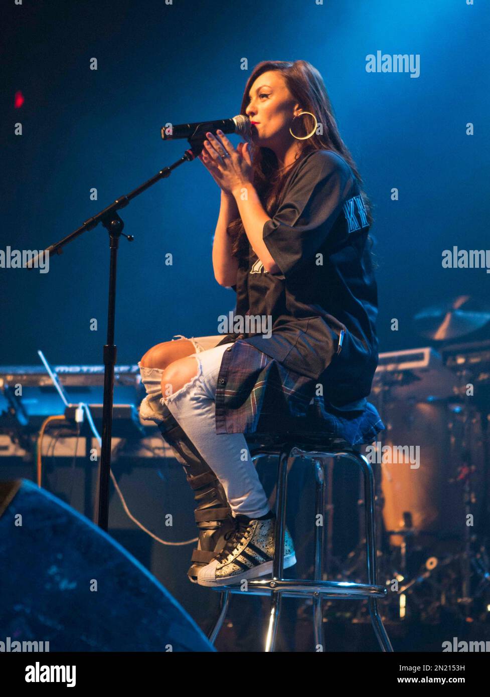 Janine Foster with Janine and The Mixtape performs during the Floetry ...