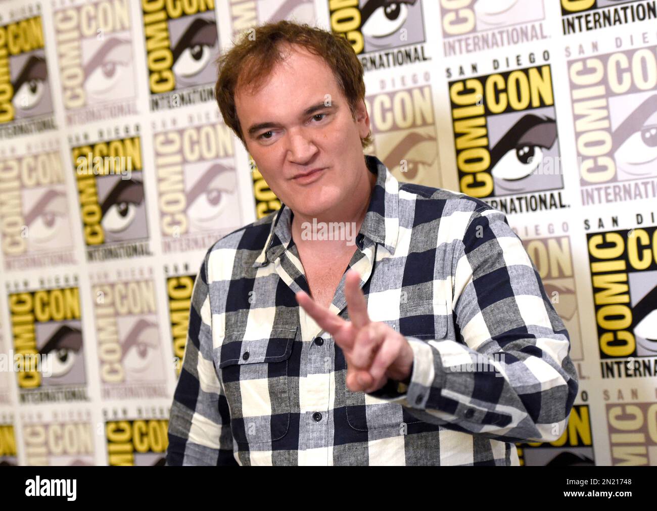 Quentin Tarantino attends the "The Hateful Eight" press line on day 3 ...