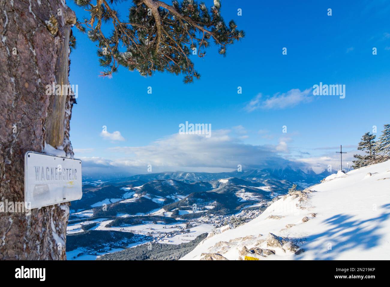 Naturpark Hohe Wand: mountain Hohe Wand, view from summit Große Kanzel ...