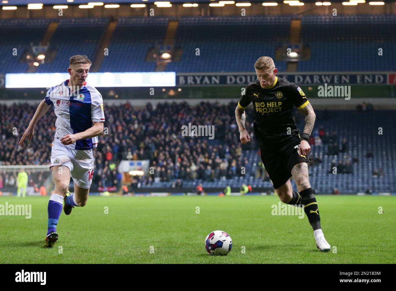 James McClean of Wigan Athletic in possession during the Sky Bet ...