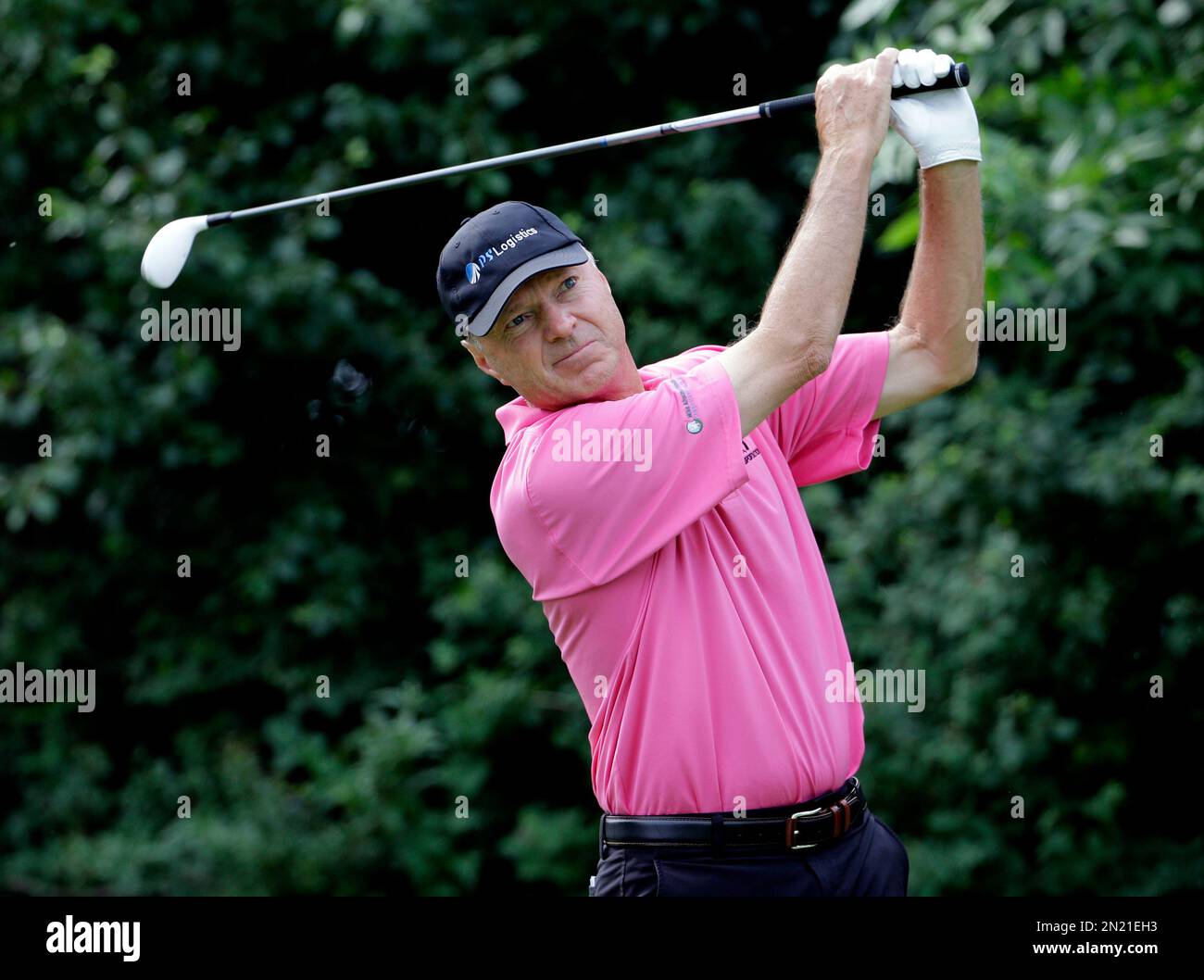 Gary Hallberg Follows Through On A Tee Shot On The17th During The First Round Of The Encompass