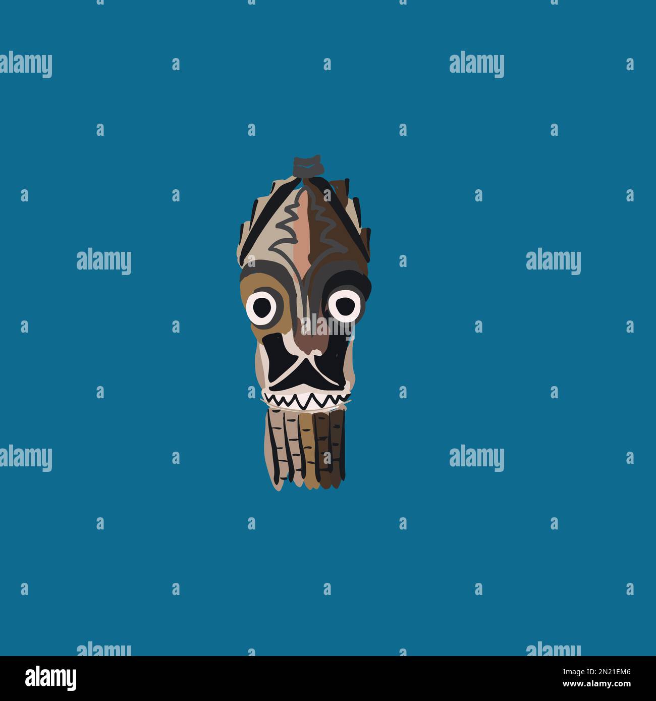ancient mask with big eyes Stock Vector Image & Art - Alamy