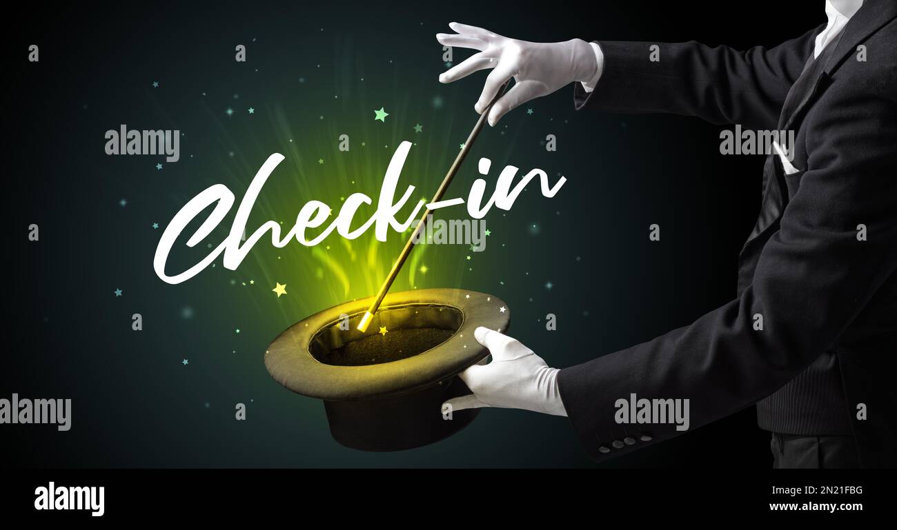 Old Magician is showing magic trick Stock Photo - Alamy