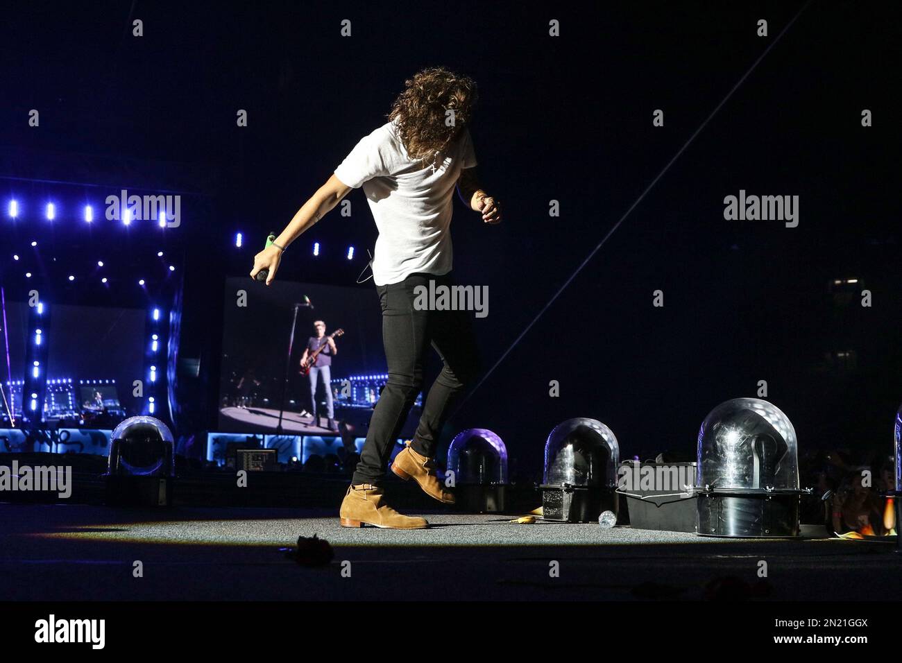 Harry Styles of One Direction performs during the Honda Civic Tour at ...