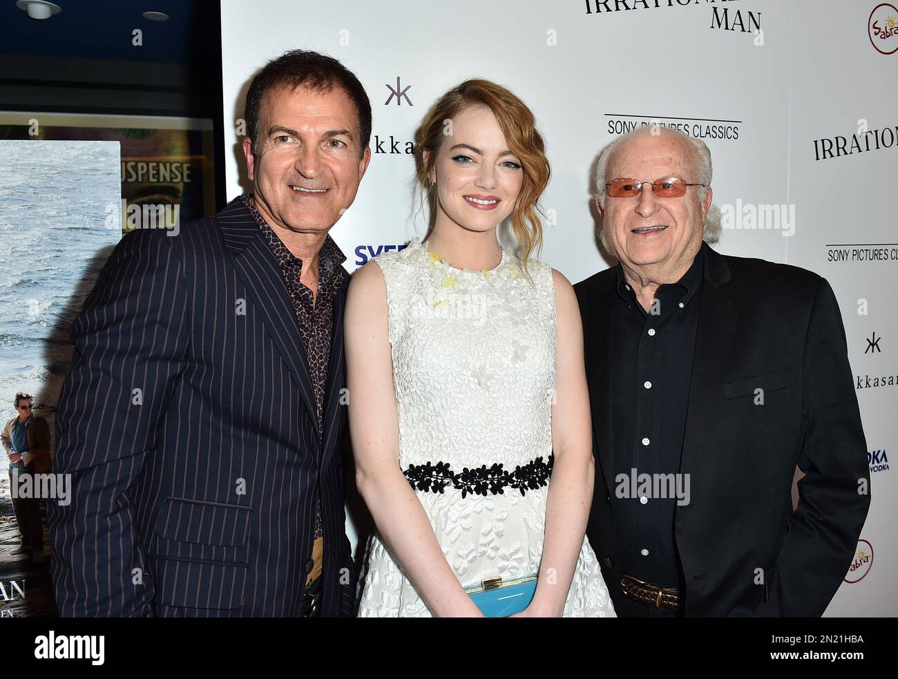 Edward Walson, and from left, Emma Stone and Steven Tenenbaum arrive at ...